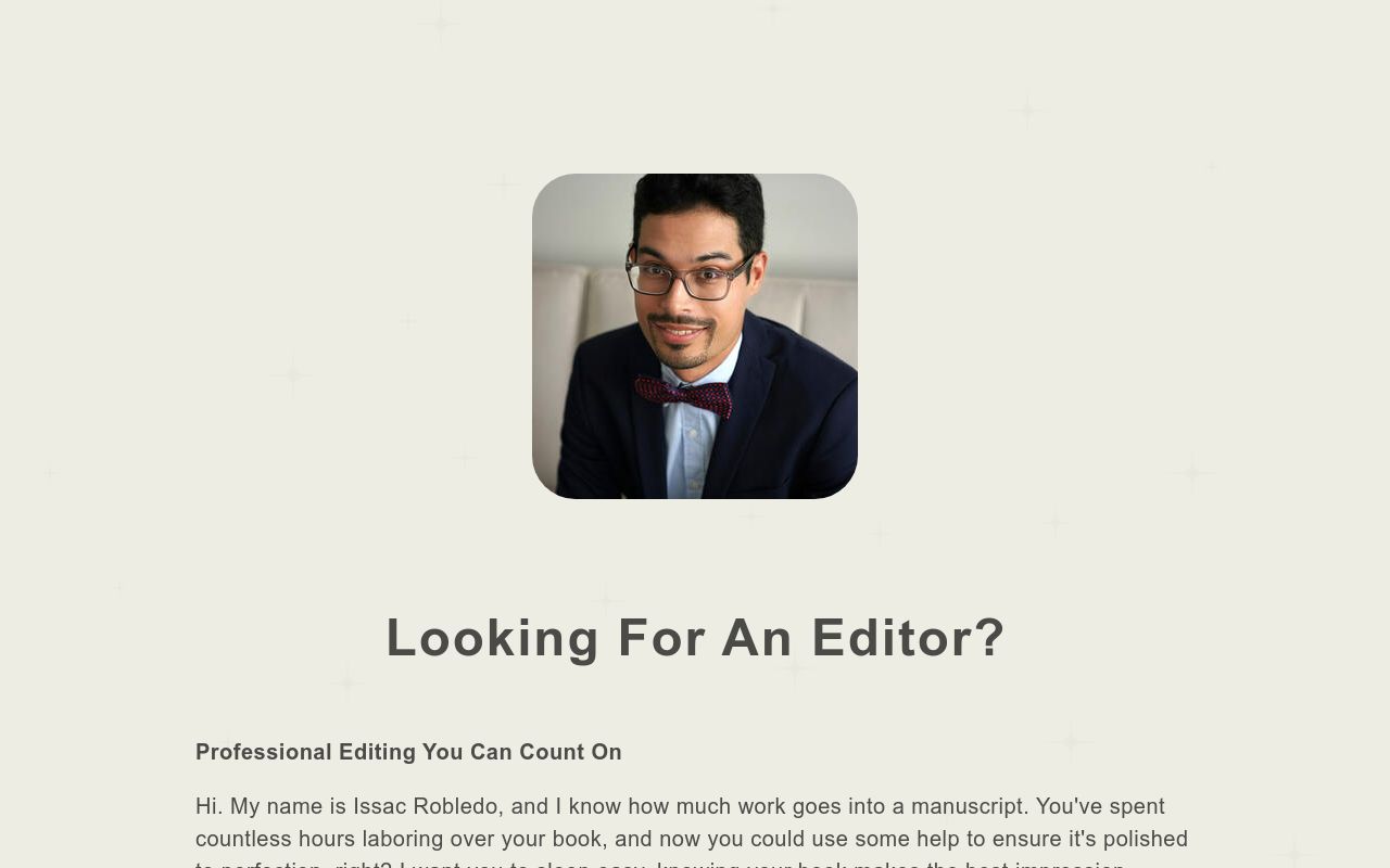 Issac Robledo: Your Book Editor & Proofreader
